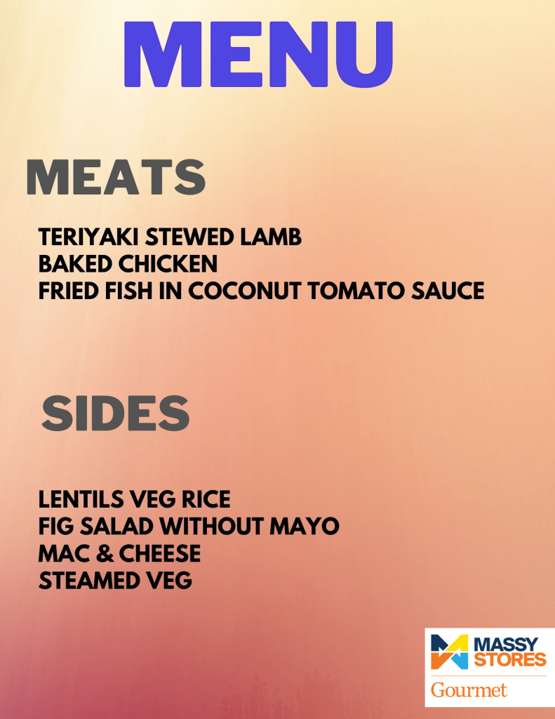 Sep 6 menu – Massy Stores SLU
